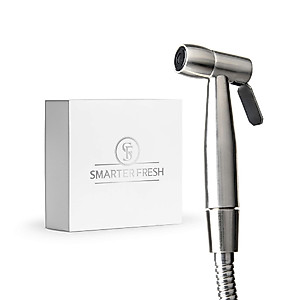 Easy-Install Cloth Diaper Sprayer for Toilets – Luxury Handheld Bidet Attachment – Multi-Use Toilet Faucet with Simple Pressure Control (Curved Sprayhead)