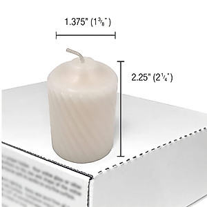 15 Hour Scented Votive Candles 20 Candles Per Box with Texured Finish (Ivory Vanilla Scent)