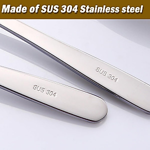 Txhlyx Serving Spoons,SUS 304 Stainless Steel Serving Spoons,Dishwasher Safe 8.5 x 2.5 inches (Set of 2)