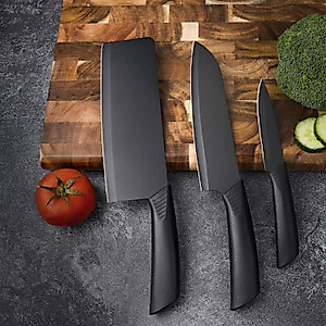 3-PIECE KITCHEN KNIFE SET- BLACK