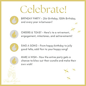 Celebration Birthday Candle Clips | Party Favors for 21st, 40th, Birthdays, New Years and More! | Unique Fun Beer Cup Shot Glass Champagne Toast Candles (Multi-Color, 15 Candles)