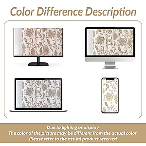 DriftAway Freda Floral Linen Blend Blackout Thermal Insulated Energy Saving Window Linen Curtain Valance Rod Pocket 2 Layers 2 Pack Each 52 Inch by 18 Inch Plus 2 Inch Header Sand