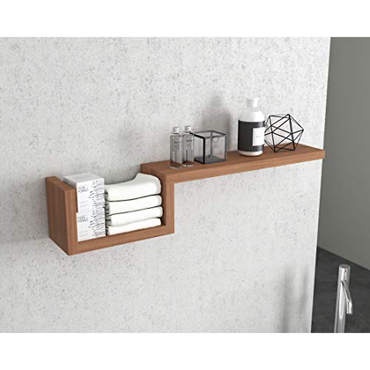AquaTeak Manada™ Contemporary Teak Wall Shelf