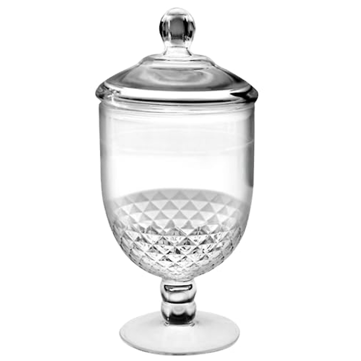 Moflekja Apothecary Jar with Airtight Lid in Premium Acrylic Plastic, Decorative Weddings Candy Buffet, Elegant Storage Jar, 50-Ounce