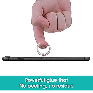 TIESOME Finger Kickstand Cell Phone Ring Holder, 3 Pcs Finger Ring Grip Stands 360° Rotation 180° Phone Ring Stand with Diamond Compatabile with Smartphones (Five-Pointed Star)