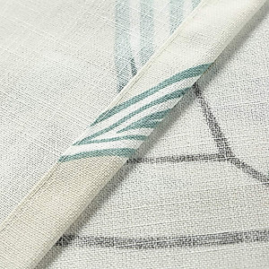 Leeva Leaves Modern Design Kitchen Valances for Guest Room Dining Room, Top Rod Pocket Thermal Insulated Window Curtain Valance for Office Door, One Panel, 52X18