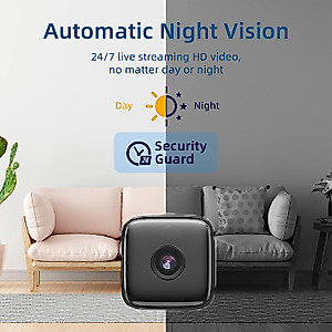 Wireless WIFI Home Security Camera Body Indoor Outdoor Surveillance Room Camera 1080P HD With Night Vision, Motion Detection Phone Application built-in battery Cat dog camera for home security pet