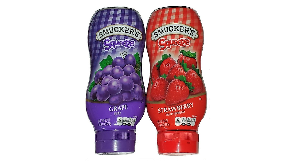 Smucker's Squeeze Grape & Strawberry Fruit Spreads | 20 oz Bottles