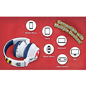 eKids Ghostbusters Kids Bluetooth Headphones, Wireless Headphones with Microphone Includes Aux Cord, Volume Reduced Kids Foldable Headphones for School, Home, or Travel