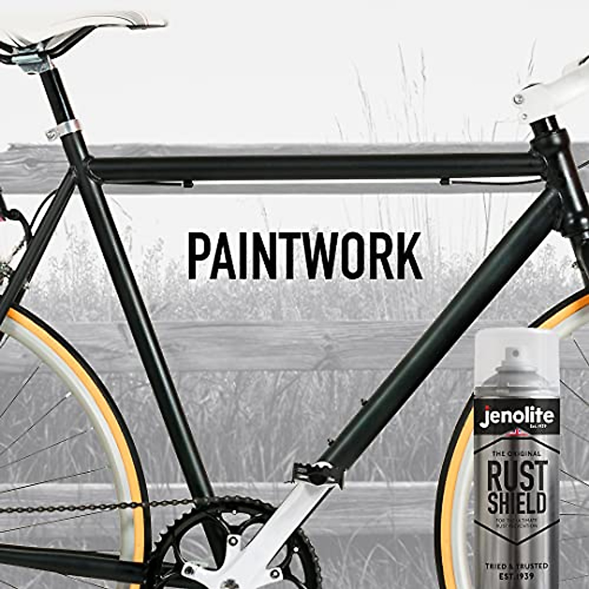 JENOLITE Rust Shield Aerosol - 400ml (13.5 fl oz) - High Protection Against Rust & Corrosion - Ultimate Rust Prevention for Cars & Motorcycles