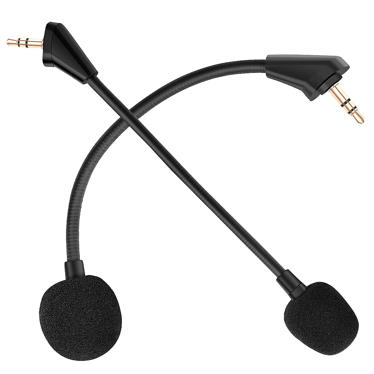AKKE Cloud Alpha Pro Replacement Mic 2 PCS 3.5mm Detachable Game Microphone Boom Compatible Cloud Alpha S, Alpha PRO Gaming Headsets