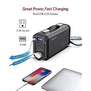 BESTEK Power Inverter 1200W, DC 12V to 110V AC Inverter for Car with Digital LCD Display 4.2A Dual USB Car Charger Inverter Car Power