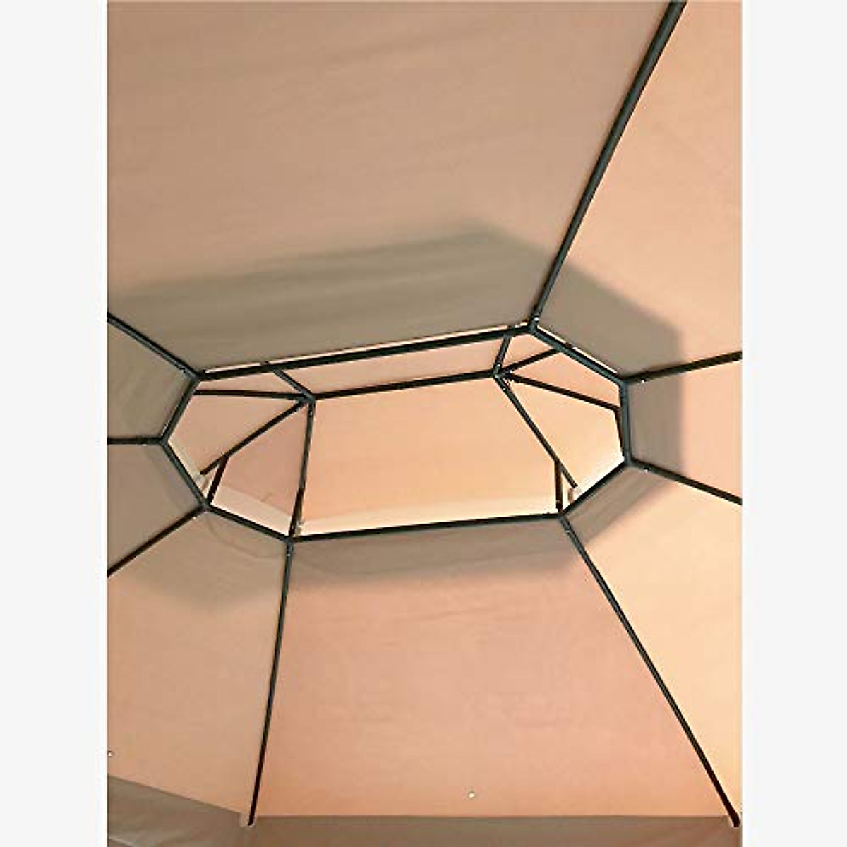 Garden Winds Replacement Canopy for The Manhattan Oval Gazebo - Riplock 350 - Beige