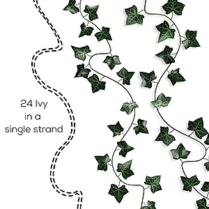 MACOLOGY Macrame Wall Decor-Boho Decor-2 Pack of Shelves with Ivy Plants-Boho Wall Decor-Hanging Shelves for Wall-Room Decor-Wood Shelving-Chic Aesthetic-Wall Shelves for Plants-Bohemian Shelves