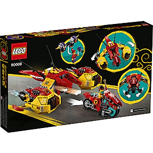 LEGO Monkie Kid: Monkie Kid’s Cloud Jet 80008 Aircraft Toy Building Kit (529 Pieces) Amazon Exclusive