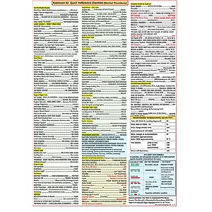 Robinson 44 Helicopter Quick Reference Checklist