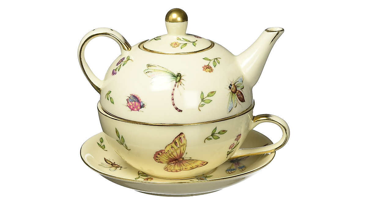 Shop Botanical Porcelain Teapot & Teacup Set | burton+BURTON