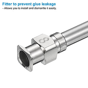 PATIKIL 8Ga x 12 Inch Stainless Steel Dispensing Needle Tips, 2Pcs Metal Glue Needle Tube Blunt Tips Luer Lock for Thick Glue Ink Lab, Silver