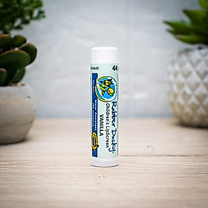 Rubber Ducky - Kid's SPF 44 Lip Balm - Moisturizing Vitamin E Sunscreen For Lips - All Season Broad Spectrum UV Protection - Waterproof 80 Mins -NO-OX Protectant - Clear - Vanilla (3 Packs)