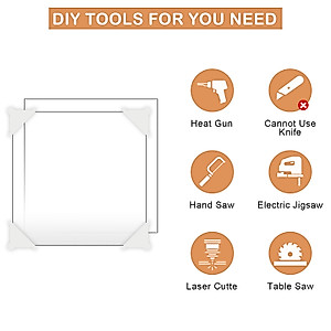 24x24 Clear Cast Acrylic Sheet 1/4 Plexiglass for Laser Cutting,Crafts,Signs Art Projects