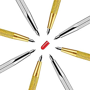 Scriber Marking Tools, 4Pcs Premium Aluminium Tungsten Carbide Tip Scriber, Etching Engraving Scriber Pen for Glass, Ceramics, Metal Sheet