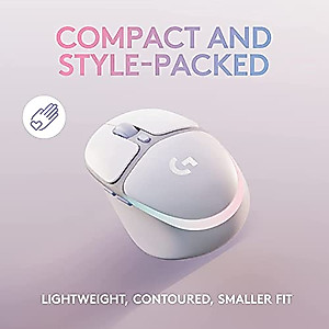 Logitech G705 Wireless Gaming Mouse, Customizable LIGHTSYNC RGB Lighting, Lightspeed, Bluetooth Connectivity, Lightweight, PC/Mac/Laptop - White Mist