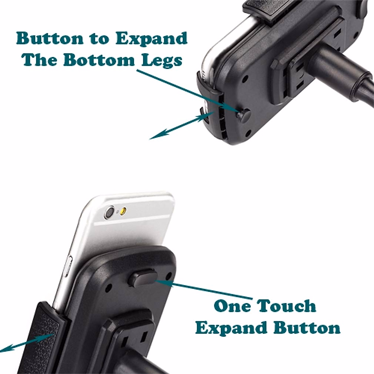 Fonus Car Cup Holder Goose Neck Mount compatible with iPhone X XR XS Max, 6 7 8 Plus - Samsung Galaxy S6 S7 S8 S9 Plus S10, Note 8 9 - LG G6 G7 ThinQ V35 V40 - Google Pixel 2 3 XL - All Smartphones