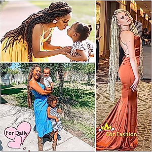 Karida Faux Locs Crochet Hair 36 Inches, New Soft Locs Crochet Hair 5 Packs, Crochet Faux Locs Hair Pre Looped Crochet Hair for Black Women (36 Inch (Pack of 5), 350#)