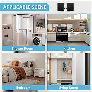 iBath 4-Packs Adhesive Towel Hooks, sus304 Stainless Steel Traceless Wall Hooks Bathroom or Kitchen, for Hanging coat, hat, towel (Matte Black)