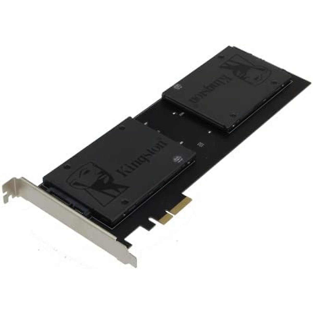 SEDNA - PCI Express (PCIe) Quad 2.5 Inch SSD/HDD Mounting Adapter (with Built in Power Circuit, no Need SATA Power Connector,), SSD/HDD not Included