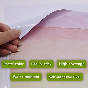 funlife Vinyl Large Rainbow Wall Mural Stickers Peel and Stick, Precut Giant Pastel Half Watercolor Rainbow Wall Decals for Girls Bedroom Kids Nursery Room Playroom, 78.74" x 70.87"