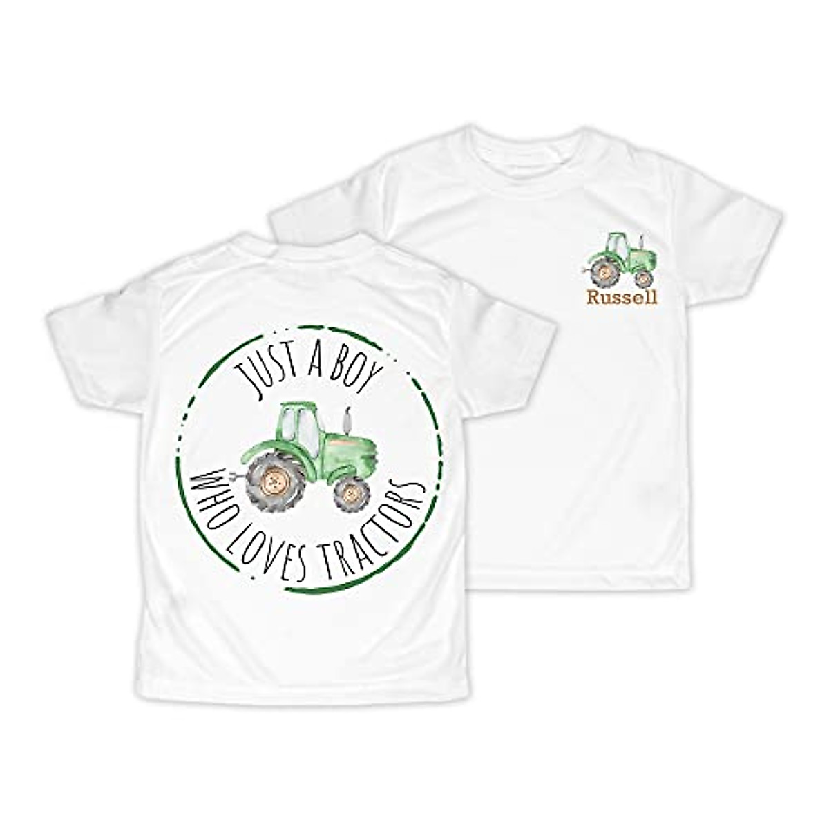 Boy Who Loves Tractors Shirt - Personalized Shirt - Long Sleeves - Short Sleeves