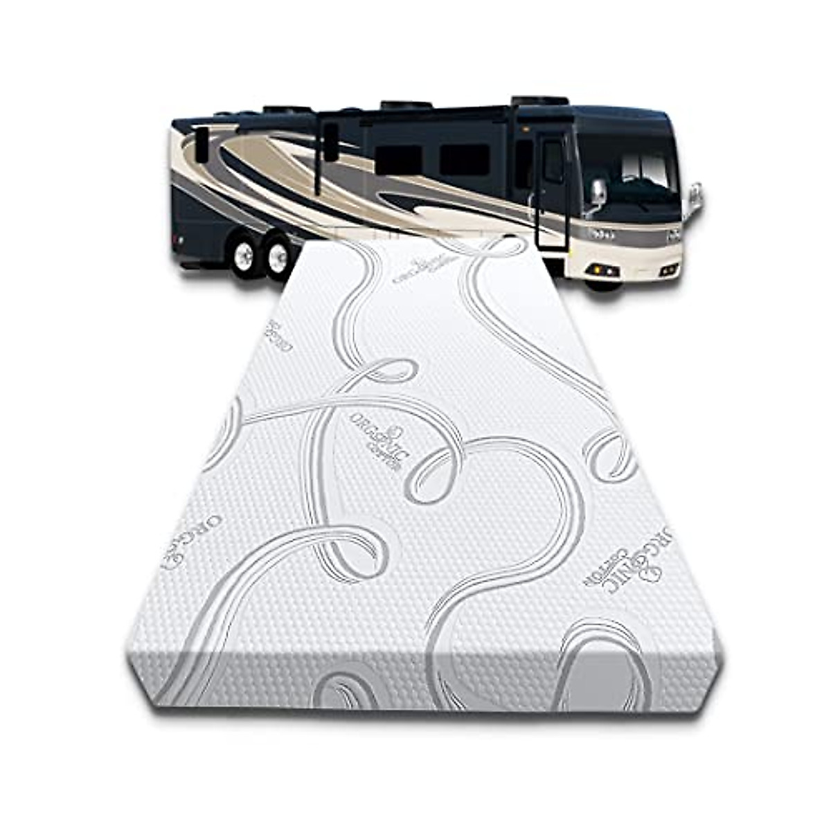 FoamRush RV 10-Inch Bunk (30" x 72") Mattress Cool Gel Memory Foam RV Mattress Replacement with Cotton Cover, Medium Firm, Comfort, Pressure Relief Support, Made in USA, Travel Camper Trailer Truck