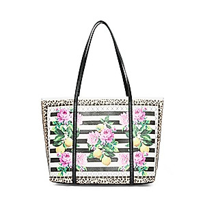 Betsey Johnson Amazing Tote Bag, Black/White