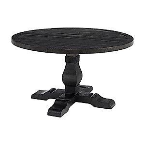 Martin Svensson Home Napa Solid Wood Black Round Dining Table