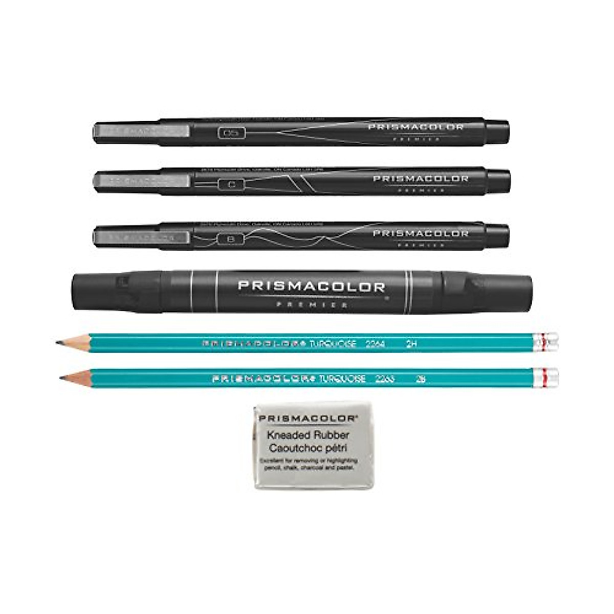 Prismacolor Premier Beginner Hand Lettering Set With Illustration Markers, Art Markers, Pencils, Eraser And Tips Pamphlet, Adult Coloring, 8 Count, Black