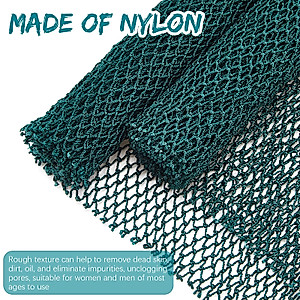 African Net Bath Sponge Long Exfoliating Body Scrubber Net Dual Sided Nylon Bath Towel Back Scrubber Skin Smoother for Women and Men Showering, Massaging, and Stocking Stuffer (Nurse Green)