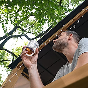 Joyside Cedar Wood Gazebo 10 ft. x 12 ft. - Patio Wood Gazebo with Cedar Frame and Metal Steel Roof Panels, Hardtop Gazebo for Patio Lawn Deck and Parties