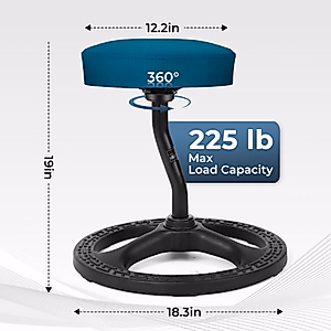 Upaloop Fitness Seat Stool Chair for Stability Balance Yoga Office School Wellness Active Sitting