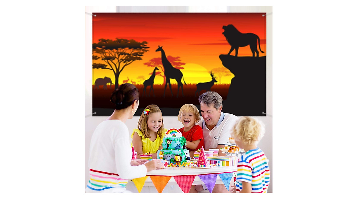 African Safari Party Backdrop - Durable & Elegant