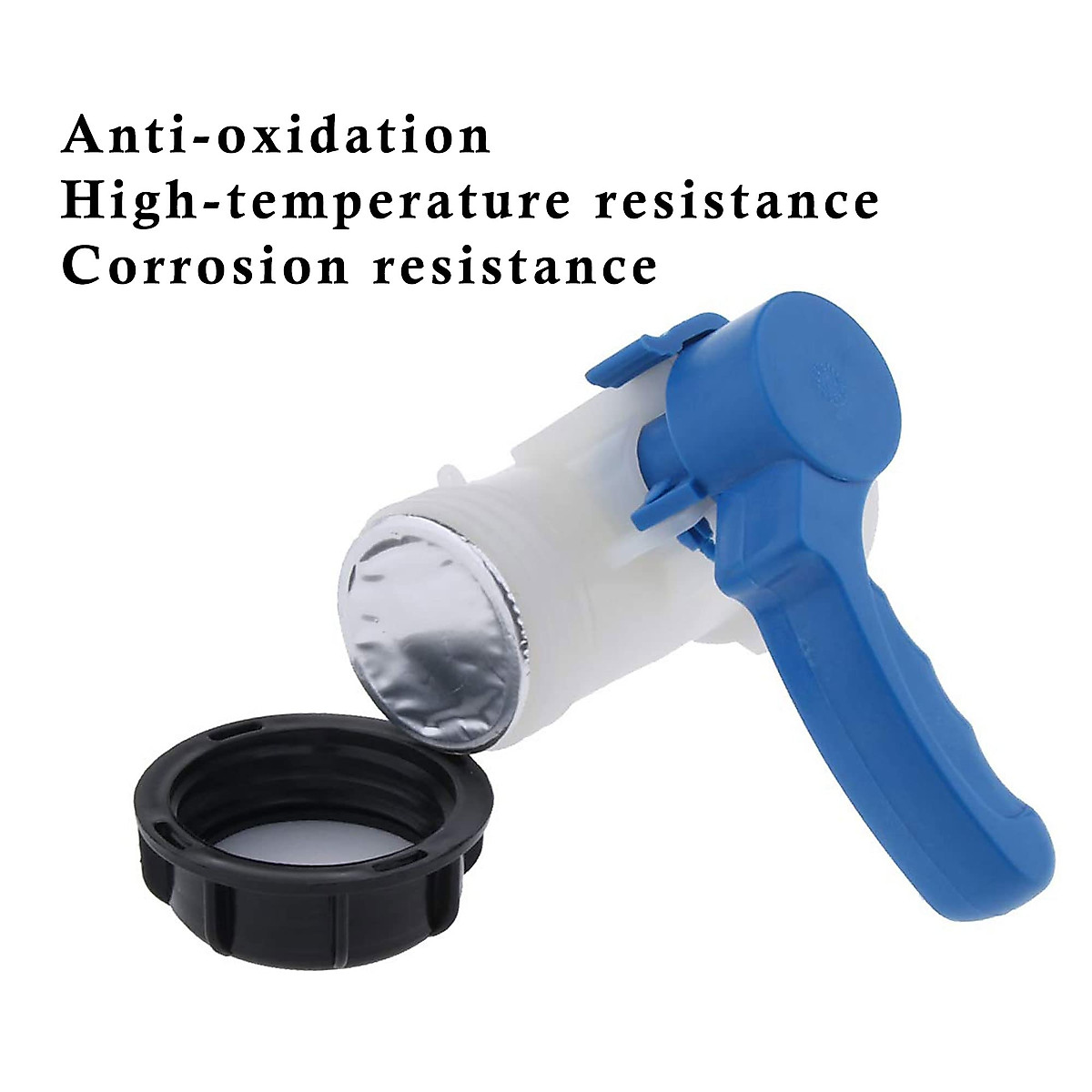 Tote Tank Adapter DN40 Set of 2, Muasopst 1000L IBC Butterfly Valve Switch 62mm Adapter Drain Adapters for IBC Water Container