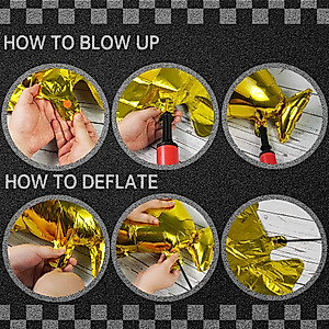 Car Race Balloons Race Car Party Decorations Helmets Tires Racer Balloons for Man Boy Kid Race Car Theme Party Two Fast Birthday Decorations Baby Shower Supplies (Race 1)