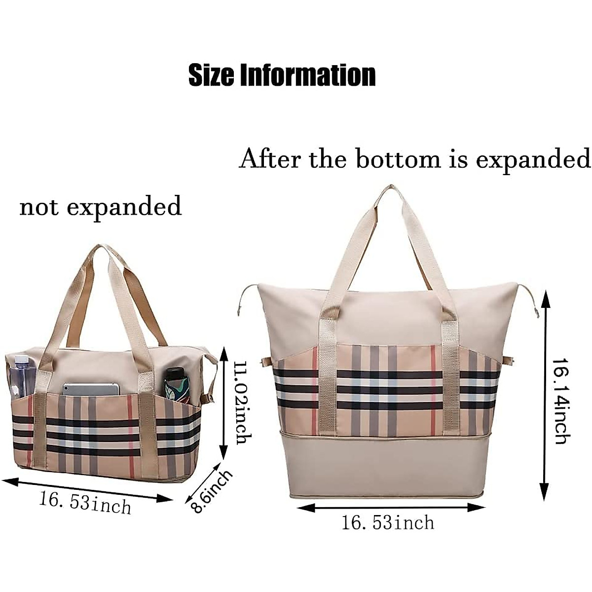 Large Capacity Travel Luggage Bag, Women's Tote Bag to Carry Airplane Fits Under Seat, Men's Short Business Carry-on Sports Gym Dry and Wet Separation Bag（Trend Red）