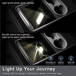 JOWUA USB hub with LED Light Compatible for 2021-2023 Tesla Model Y & Model 3 with Dual USB-C Ports