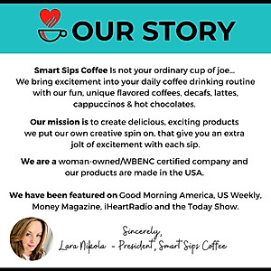Smart Sips Coffee, Blueberry Cinnamon Crumble Coffee, Medium Roast, Gourmet Flavored Coffee Single Serve Pods for Keurig K-Cup Brewers, 24 Count