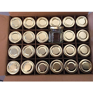 nicebottles Hexagon Glass Jars, Mini Hex Jars 1.5 Oz - Case of 24