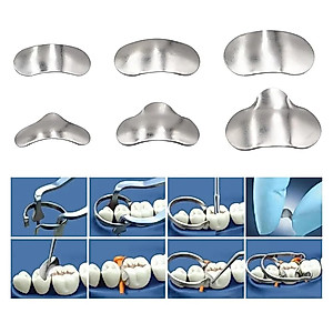 50Pcs Dental 50μm Sectional Contoured Metal Matrices Matrix Refill (Large with Ledge)
