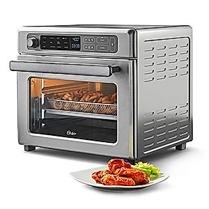 Oster Digital Air Fryer Oven with RapidCrisp, Stainless Steel, 12-Function Countertop Oven with Convection