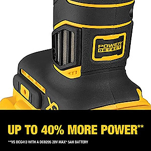 DEWALT 20V MAX* XR Angle Grinder, Trigger Switch, Power Detect Tool Technology Kit, 4-1/2-Inch to 5-Inch (DCG415W1), Grey,yellow,black