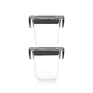 Rubbermaid Brilliance Food Storage Container, Mini, 0.5 Cup, Clear, 2 Pack